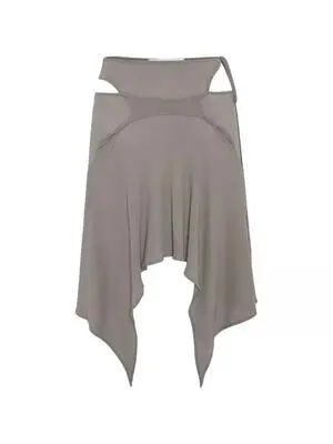 SRVC STUDIO Stiletto Cut-out Asymmetric Midi Skirt
