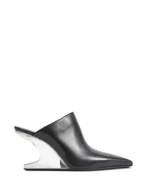 Rick Owens Sharp Cantilever Leather Heeled Mules