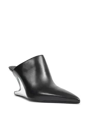 Rick Owens Sharp Cantilever Leather Heeled Mules