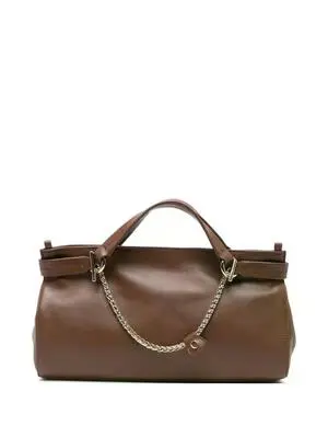 Orciani Chain Detail Leather Shoulder Bag - Brown