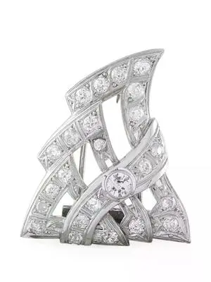 LB EXCLUSIVE Platinum Diamond Brooch - Silver