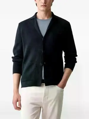 Marc O'polo Patch-pocket Button-up Cardigan - Blue