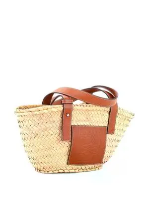 Loewe Raffia Small Tote Bag - Neutrals