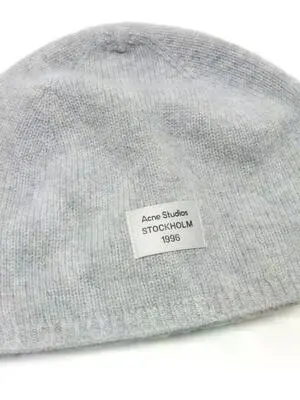 Acne Studios Cashmere Beanie With Logo