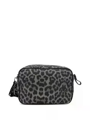 LA CARRIE Leopard-print Crossbody Bag - Grey