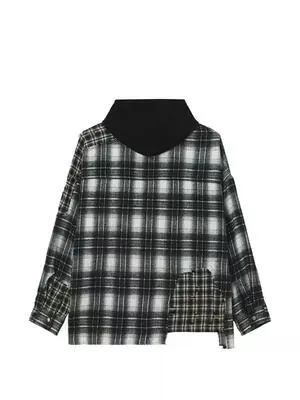 Izzue Check-pattern Hooded Shirt