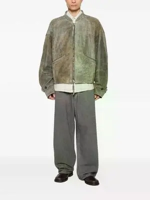 ZIGGY CHEN Faded Effect Leather Jacket