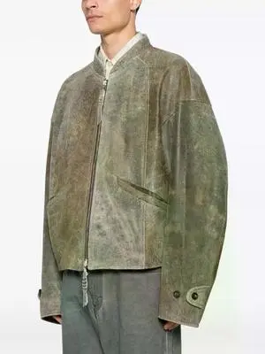 ZIGGY CHEN Faded Effect Leather Jacket