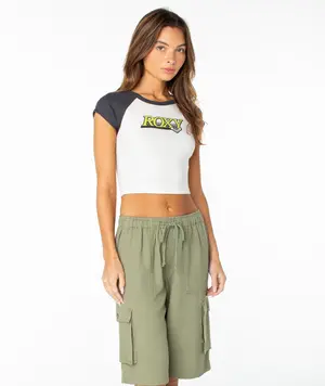Roxy Cropped Graphic T-shirt