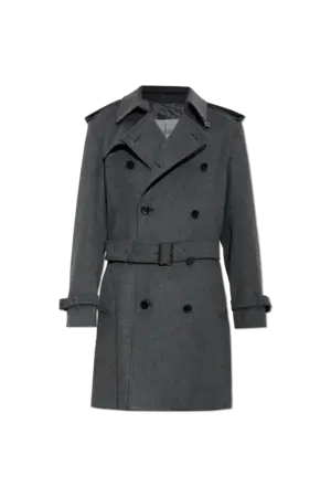 Burberry Hastings Cashmere Double-breasted Trench Coat - Grey