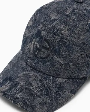 Giorgio Armani Jacquard Baseball Cap With Logo Denim Collection
