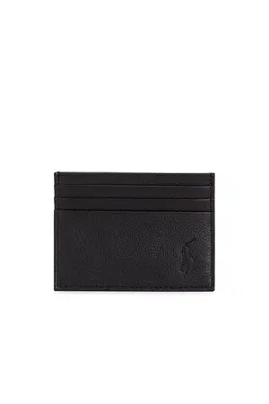 Polo Ralph Lauren Pebbled Leather Slim Card Case - Black