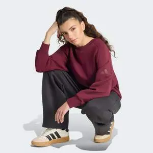 Adidas Soft Lux Loose Sweatshirt - Maroon