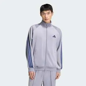 Adidas Stadium Loose Fit Velour Tracktop - Slate