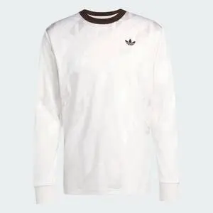 Adidas Jacquard Trefoil Longsleeve Jersey - Cloud White