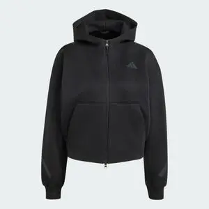 Adidas Z.n.e. Cropped Full Zip Sweatshirt - Black