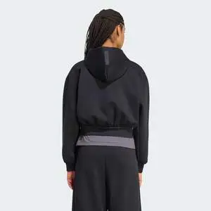 Adidas Z.n.e. Cropped Full Zip Sweatshirt - Black