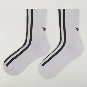 Adidas Y-3 Crew Socks With 3-stripes - Light Solid Grey