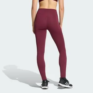 Adidas Optime Workout Full Length Leggings - Maroon