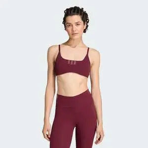 Adidas All Me Light Support Rib Bra - Maroon