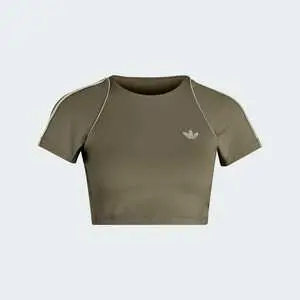 Adidas Originals Sport Superstar Bra Tee - Olive Strata