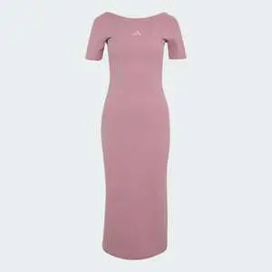 Adidas Kit Small Logo Rib Dress - Magic Mauve