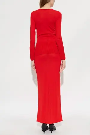 Alaïa Wool Dress With Long Sleeves