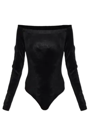Alaïa Velvet Long Sleeve Bodysuit