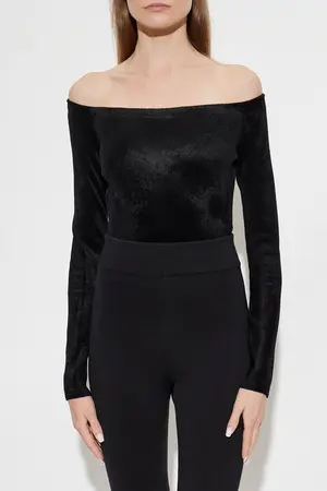 Alaïa Velvet Long Sleeve Bodysuit