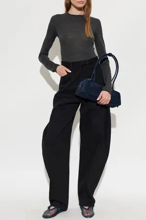 Alaïa Wool Long Sleeve Bodysuit - Grey