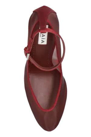 Alaïa Heeled Pumps With Ankle Strap - Red