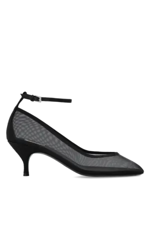 Alaïa Mesh Ankle Strap Pumps - Black