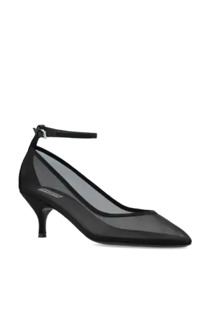 Alaïa Mesh Ankle Strap Pumps - Black