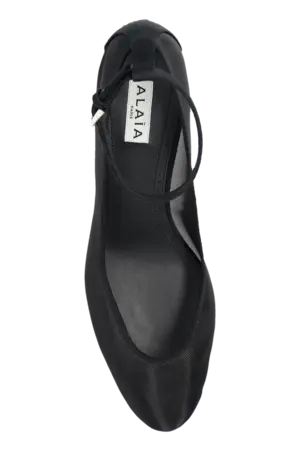 Alaïa Mesh Ankle Strap Pumps - Black