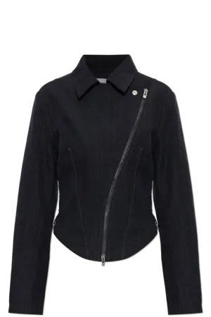 Alaïa Tailored Denim Jacket - Navy Blue