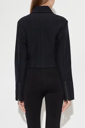 Alaïa Tailored Denim Jacket - Navy Blue