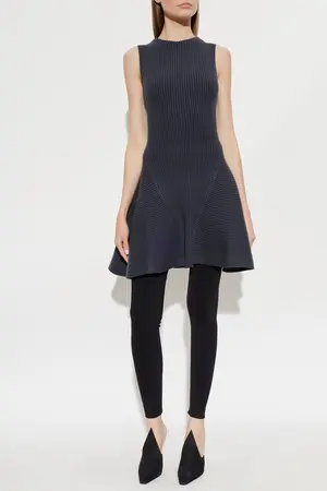 Alaïa Ribbed Sleeveless Knit Mini Dress