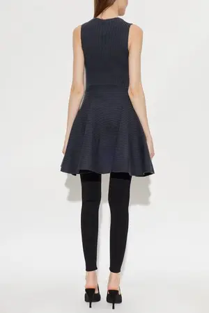 Alaïa Ribbed Sleeveless Knit Mini Dress