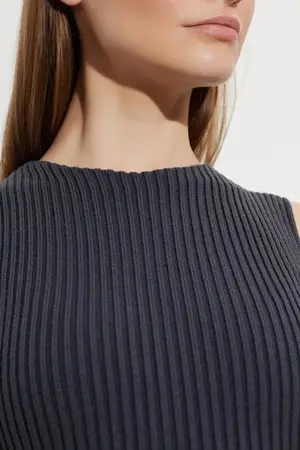 Alaïa Ribbed Sleeveless Knit Mini Dress