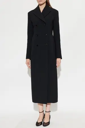 Alaïa Long Wool Double-breasted Coat