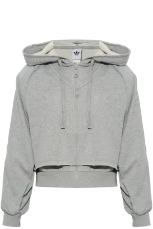 ADIDAS ORIGINALS Cropped Hoodie With Two-way Zipper