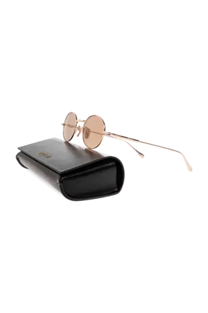 Chloé Round Sunglasses With Decorative Temple Inscription