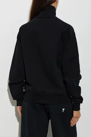 AMI Paris Sweatshirt With A Zip-up Neckline