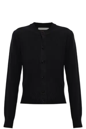 AMI Paris Cashmere Cardigan With Embroidered Logo