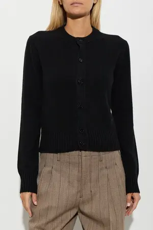 AMI Paris Cashmere Cardigan With Embroidered Logo