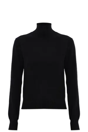 AMI Paris Cashmere Turtleneck With Embroidered Logo