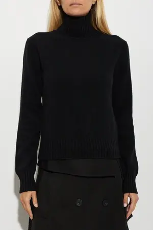 AMI Paris Cashmere Turtleneck With Embroidered Logo