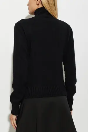 AMI Paris Cashmere Turtleneck With Embroidered Logo