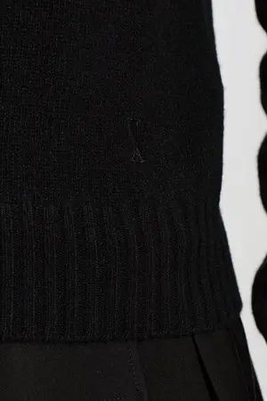 AMI Paris Cashmere Turtleneck With Embroidered Logo