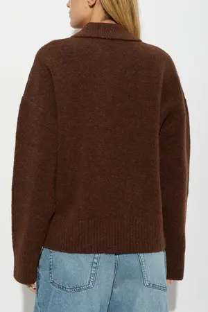 AMI Paris Wool Long-sleeve Polo